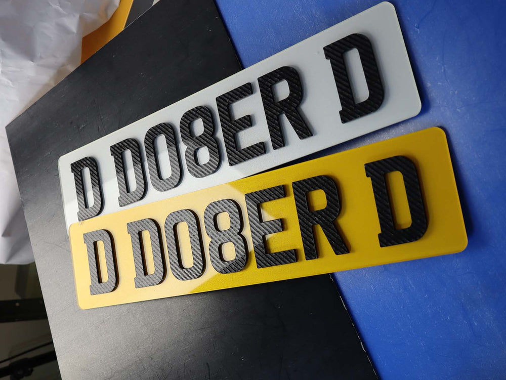 Carbon Fibre Engraved 4D Number Plates Make a Statement - Order Now