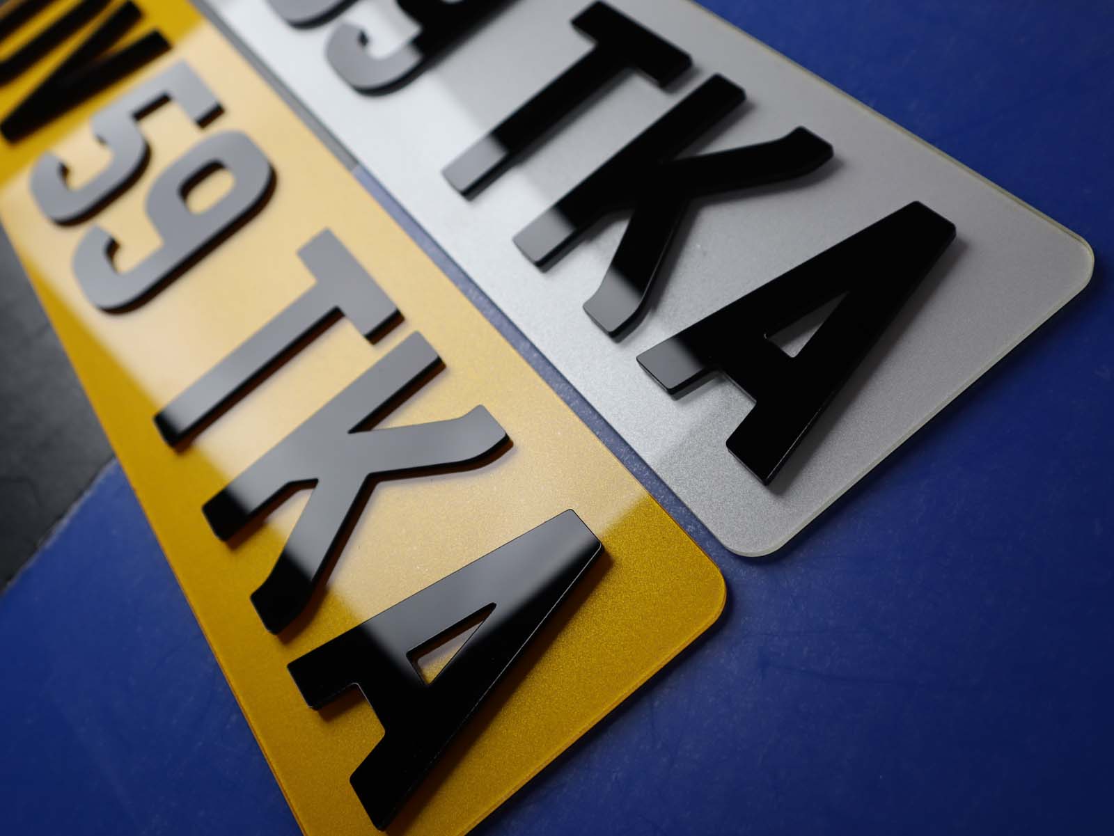 Pair of Luxury 3mm High Gloss Acrylic 4D Number Plates - Order Now