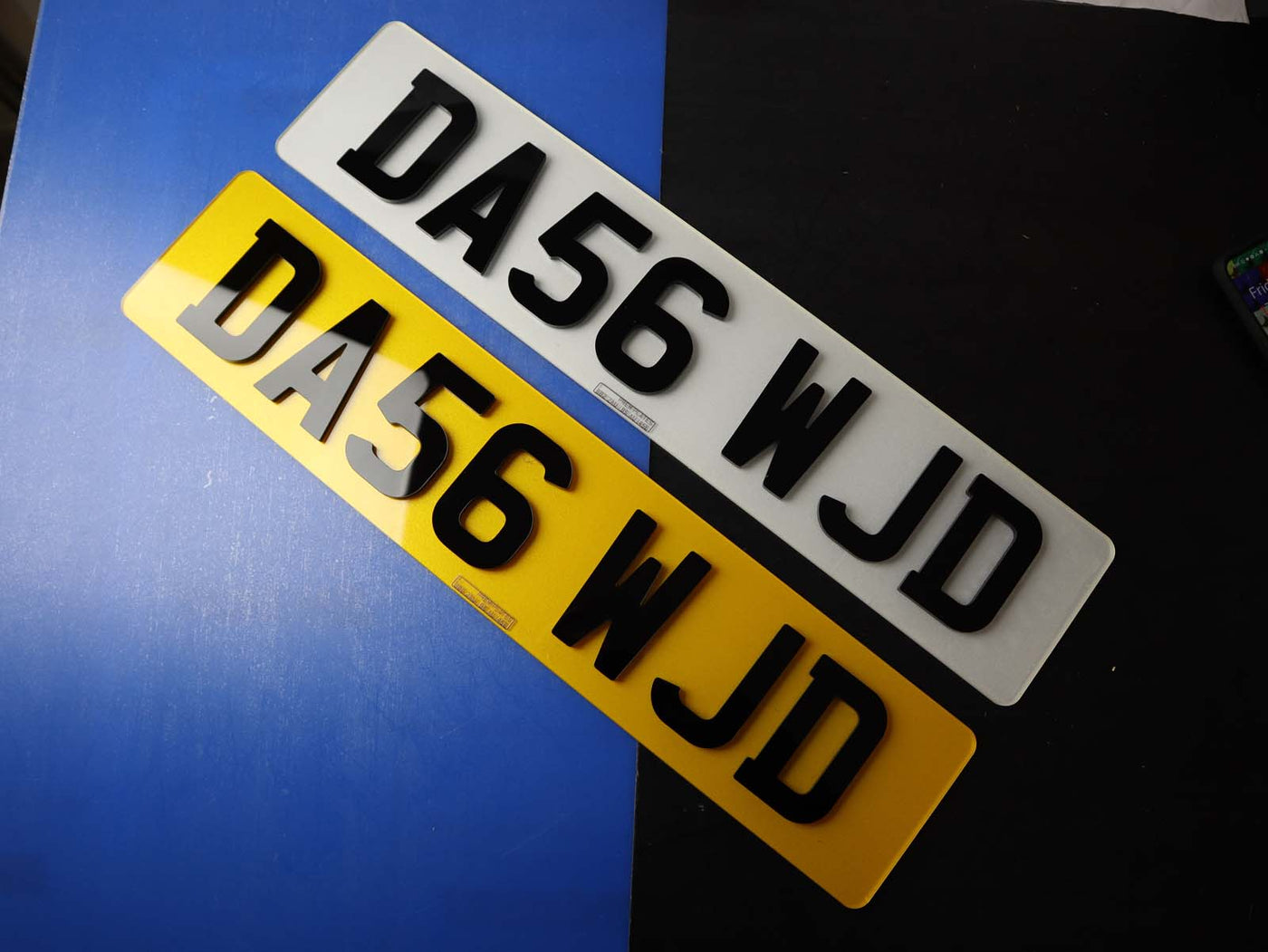 Set of Deluxe Extra Thick 5mm Luxury Laser Cut 4D Number Plates - Order Now