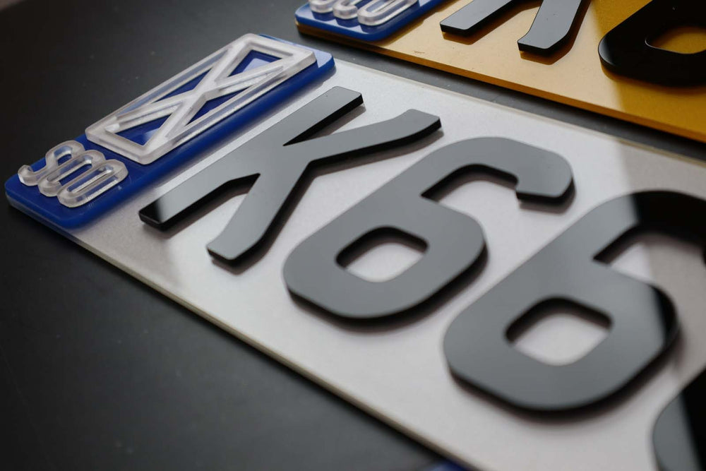 Exclusive Road Legal 4D Number Plates - Variety of Unique Styles