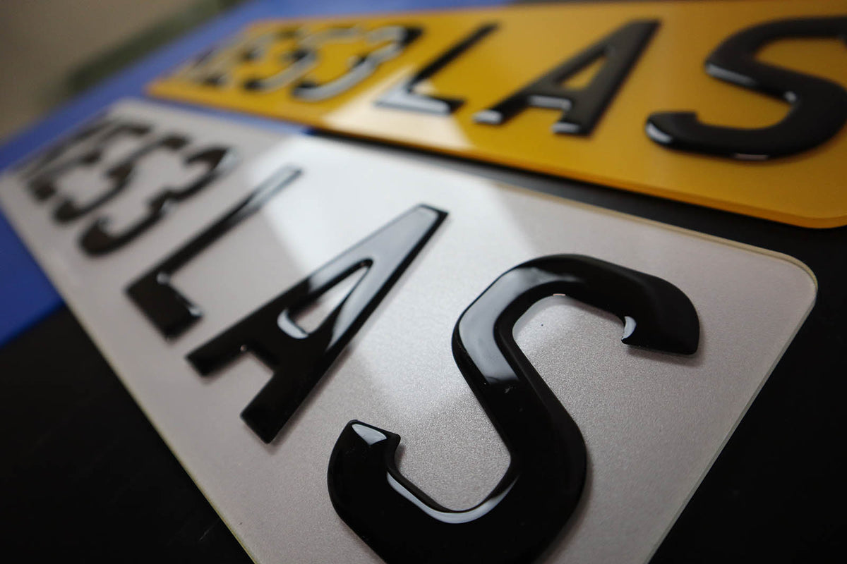 2x Gel 3D and 4D Number Plates – Single Layer Smooth Domed Raised ...