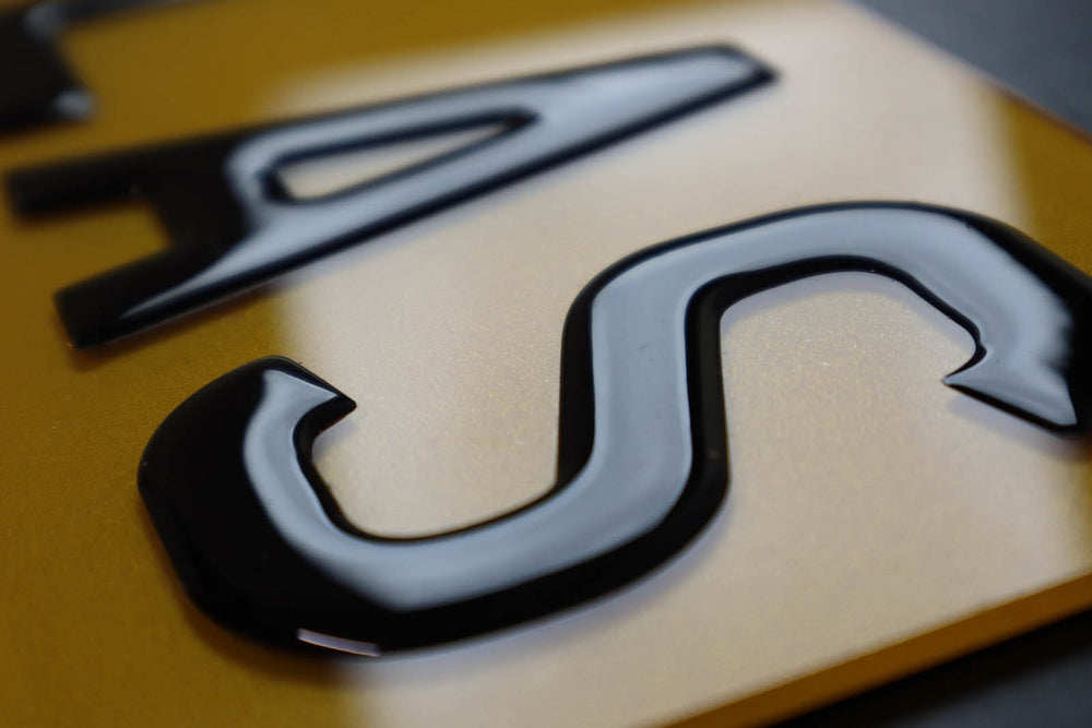 2x Gel 3D and 4D Number Plates – Single Layer Smooth Domed Raised ...