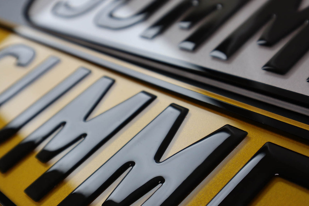 2x Gel 3D and 4D Number Plates – Single Layer Smooth Domed Raised ...