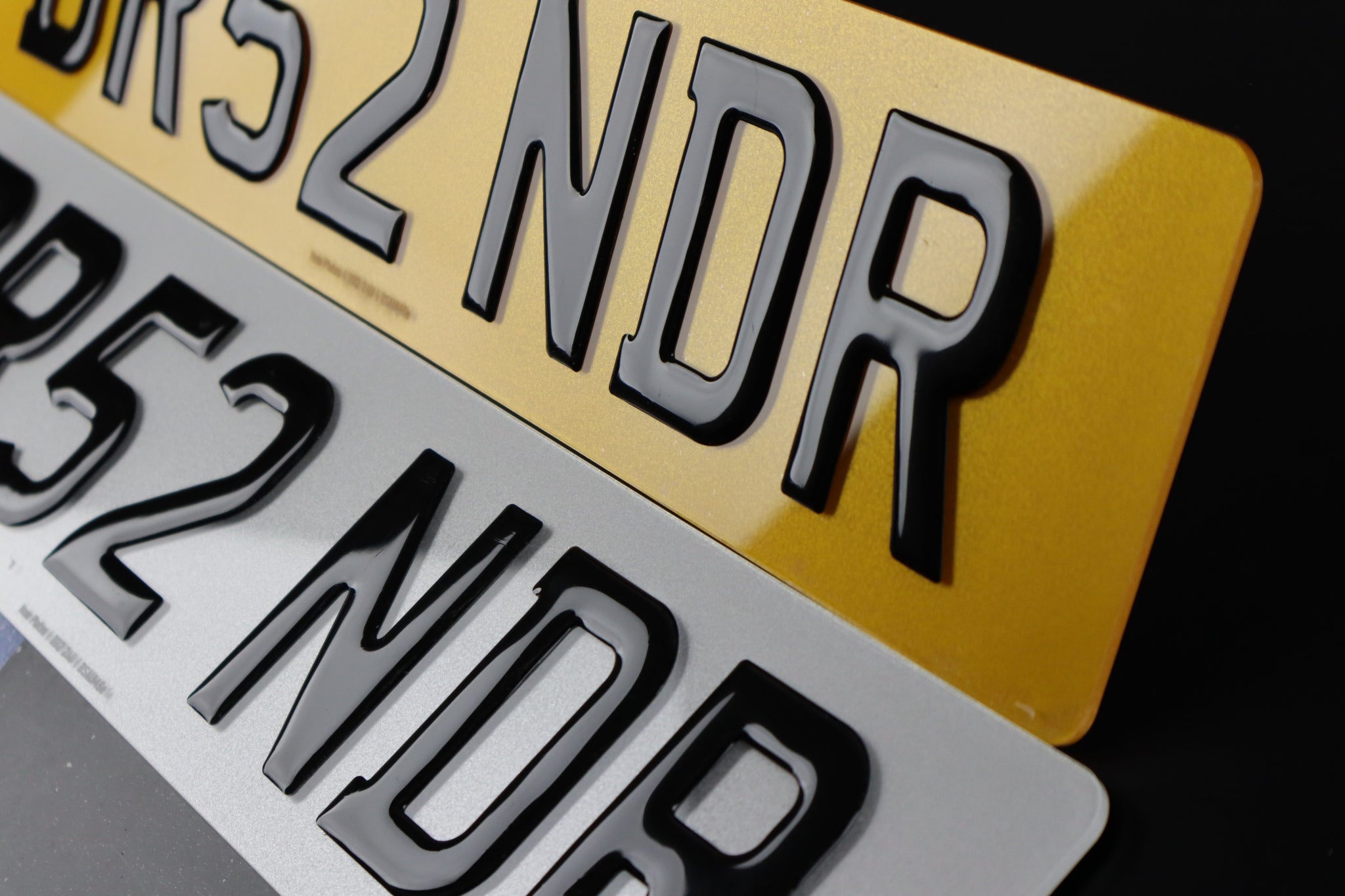 2x Gel 3D and 4D Number Plates – Single Layer Smooth Domed Raised ...