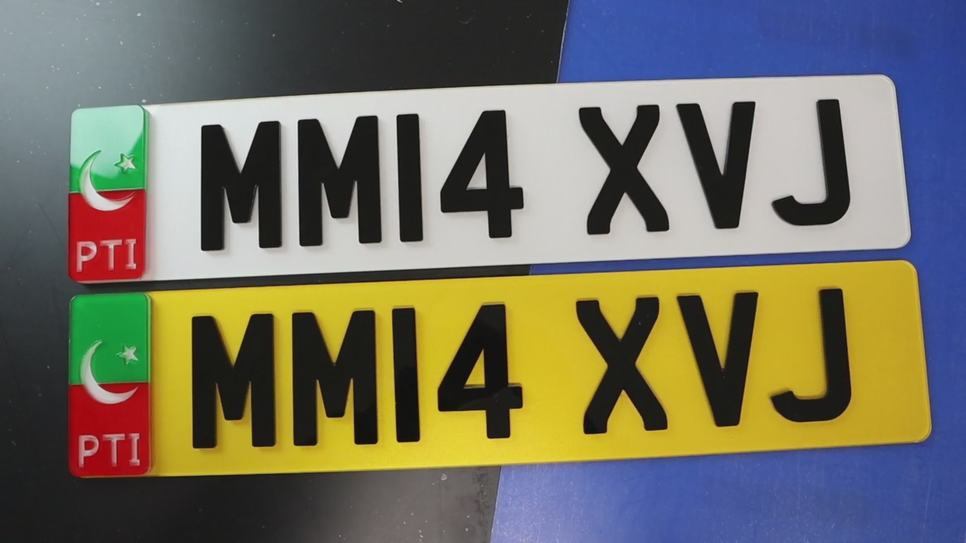 Haqeeqi Azadi: Custom PTI Number Plates with Laser-Cut Flag LB29