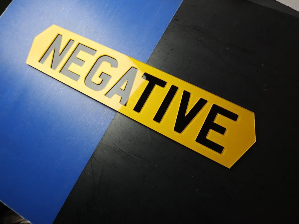 Set of 2 Unique Negative Inverted -4D Dimensional Number Plates